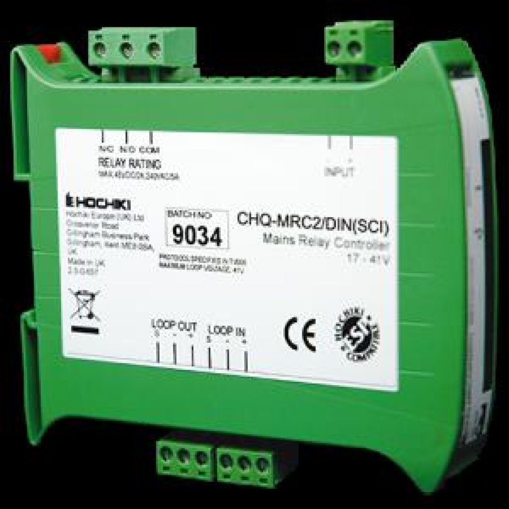 Hochiki Mains Relay Controller DIN Enclosure with SCI - Eurotech